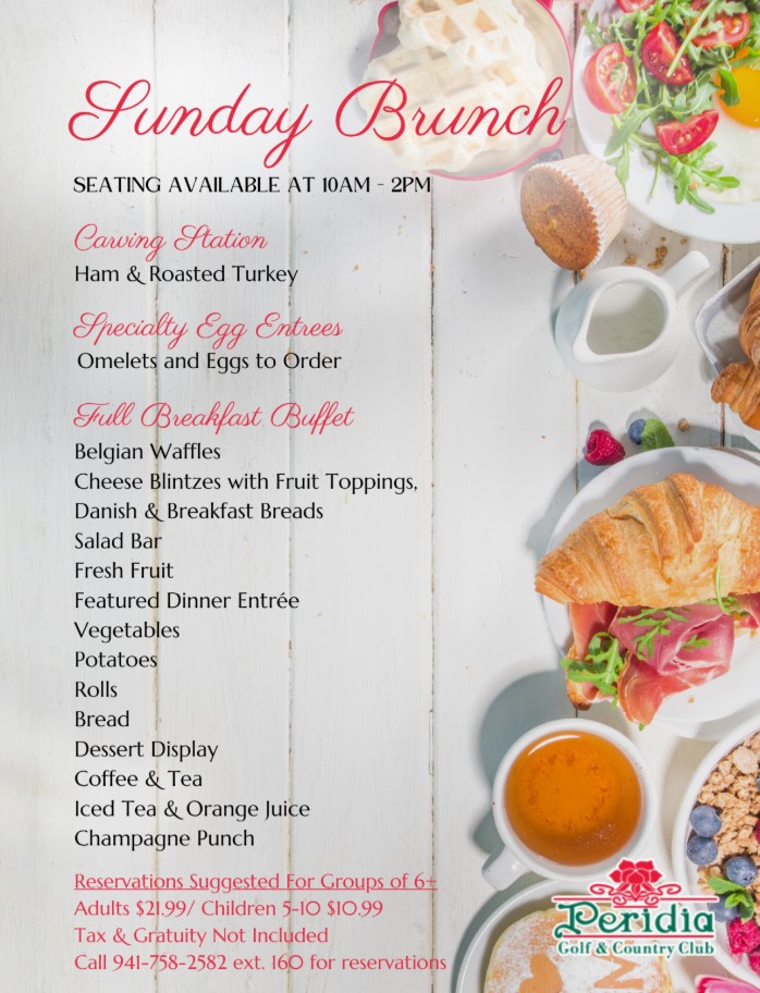 Menus - Peridia Golf & Country Club